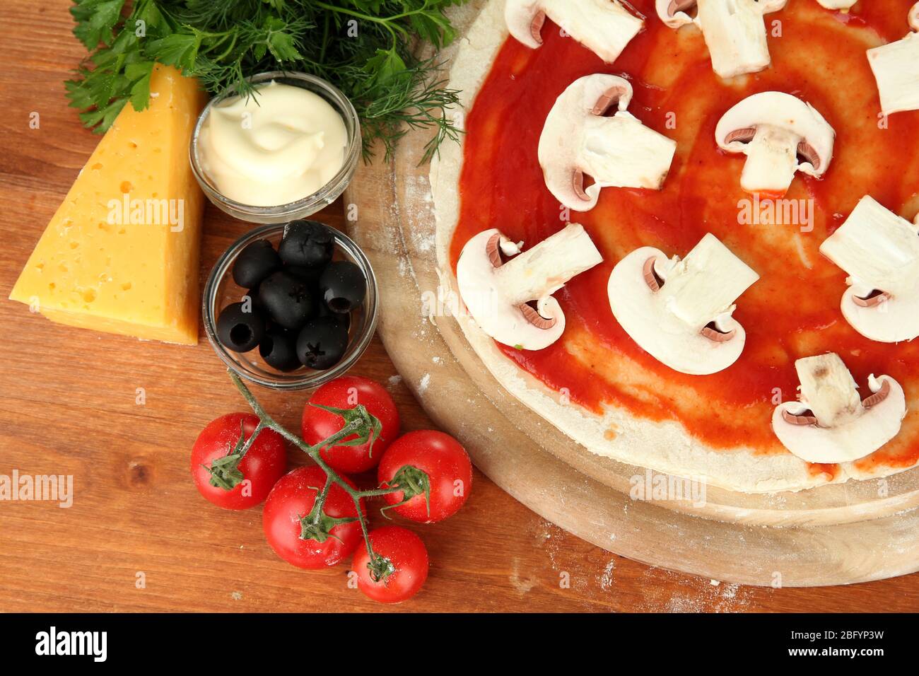 process of making pizza Stock Photo - Alamy