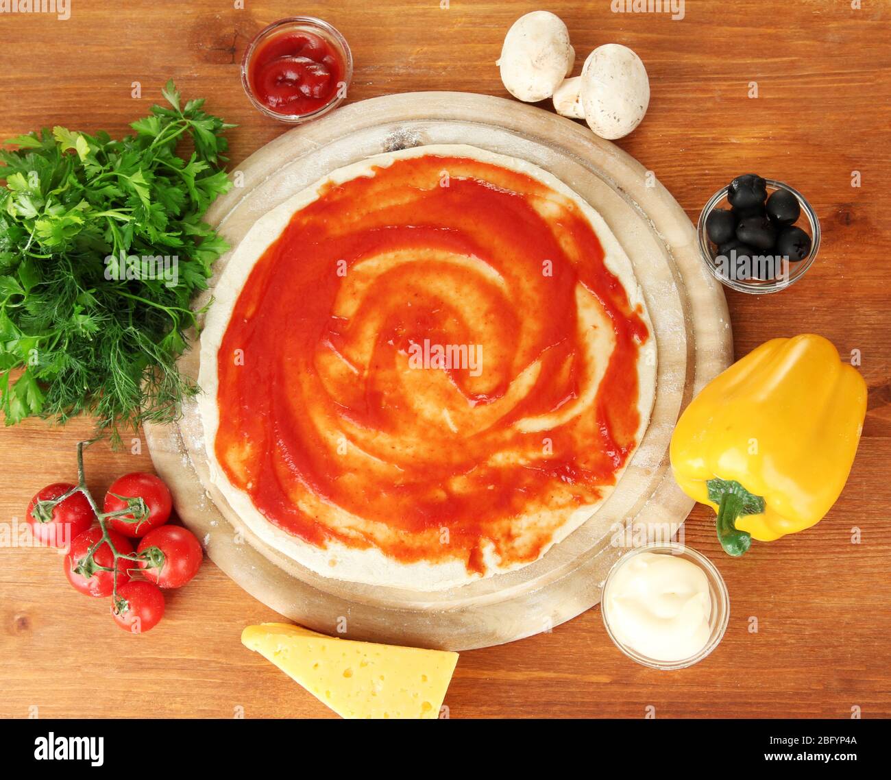 process of making pizza Stock Photo - Alamy