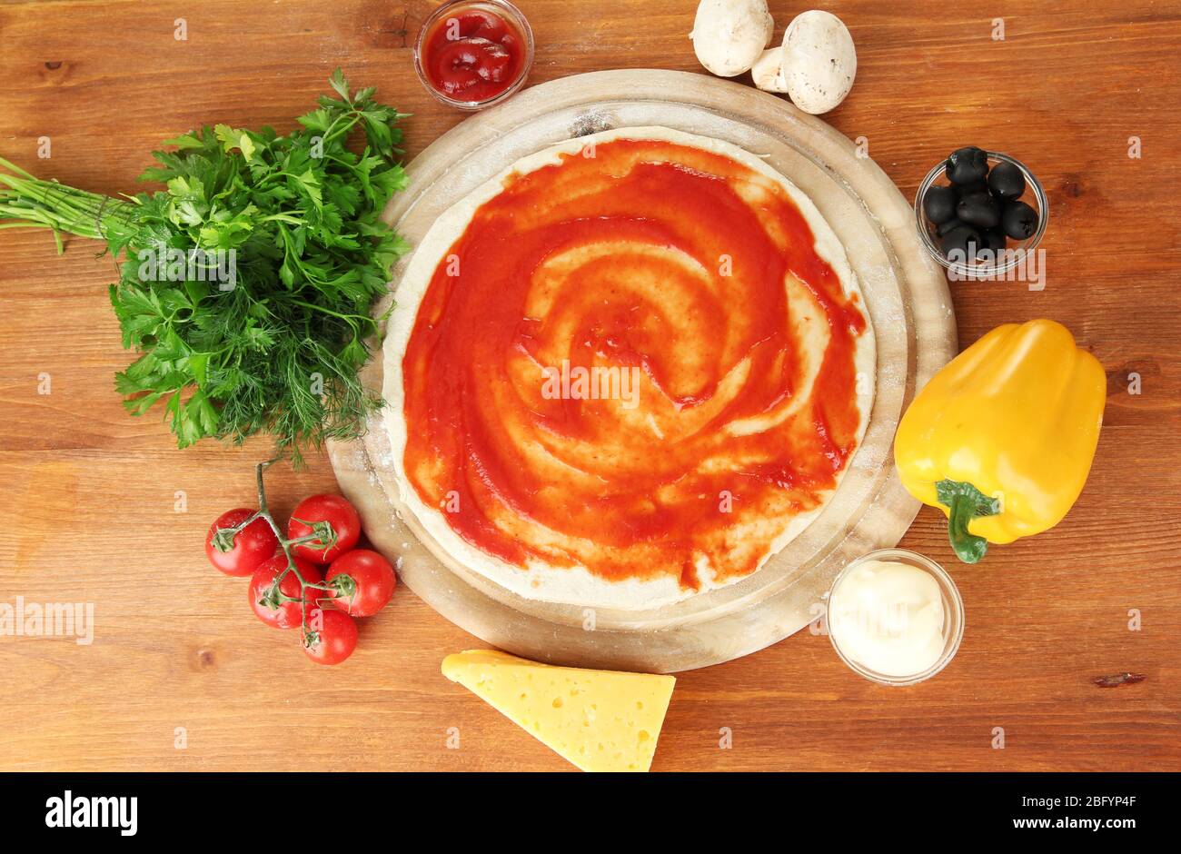 process of making pizza Stock Photo - Alamy