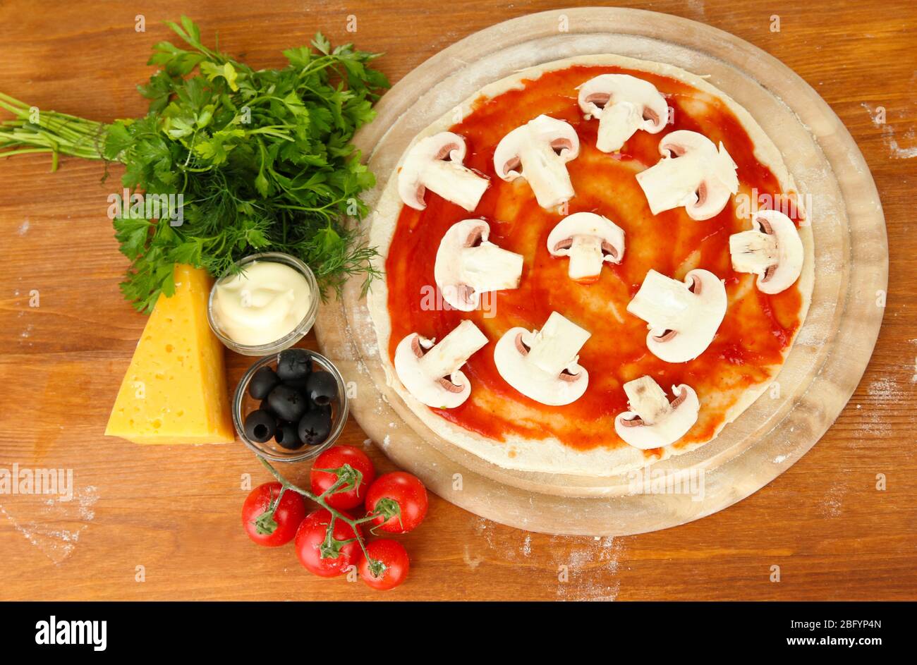 process of making pizza Stock Photo - Alamy