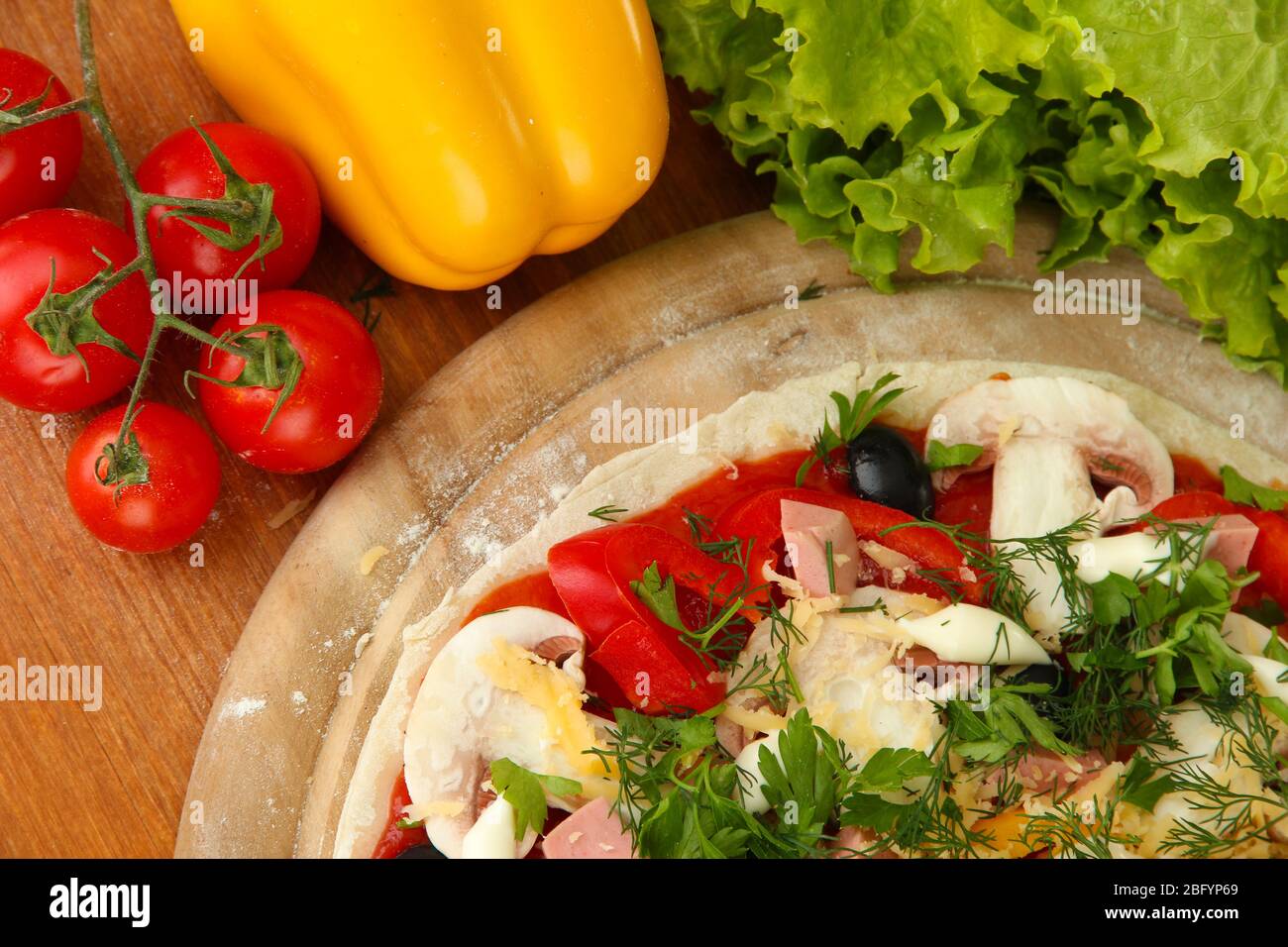 process of making pizza Stock Photo - Alamy
