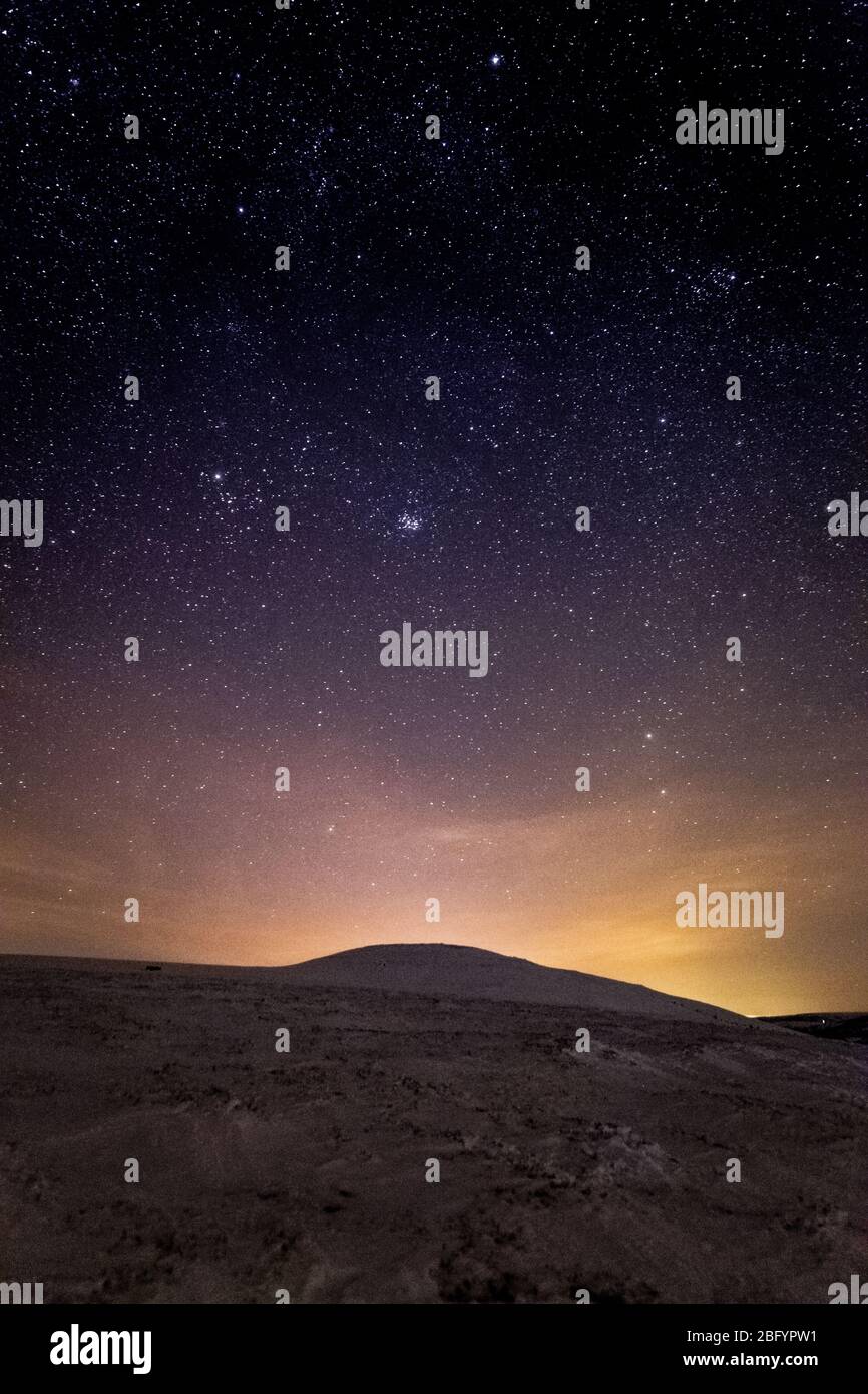 night landscape wtih star sky Stock Photo - Alamy