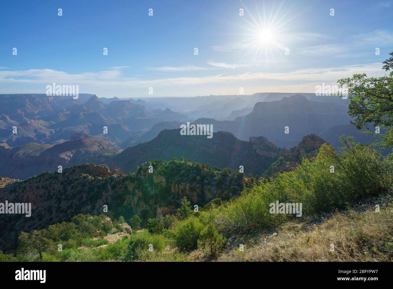 hiking the grandview trail at the south rim of grand canyon in arizona ...