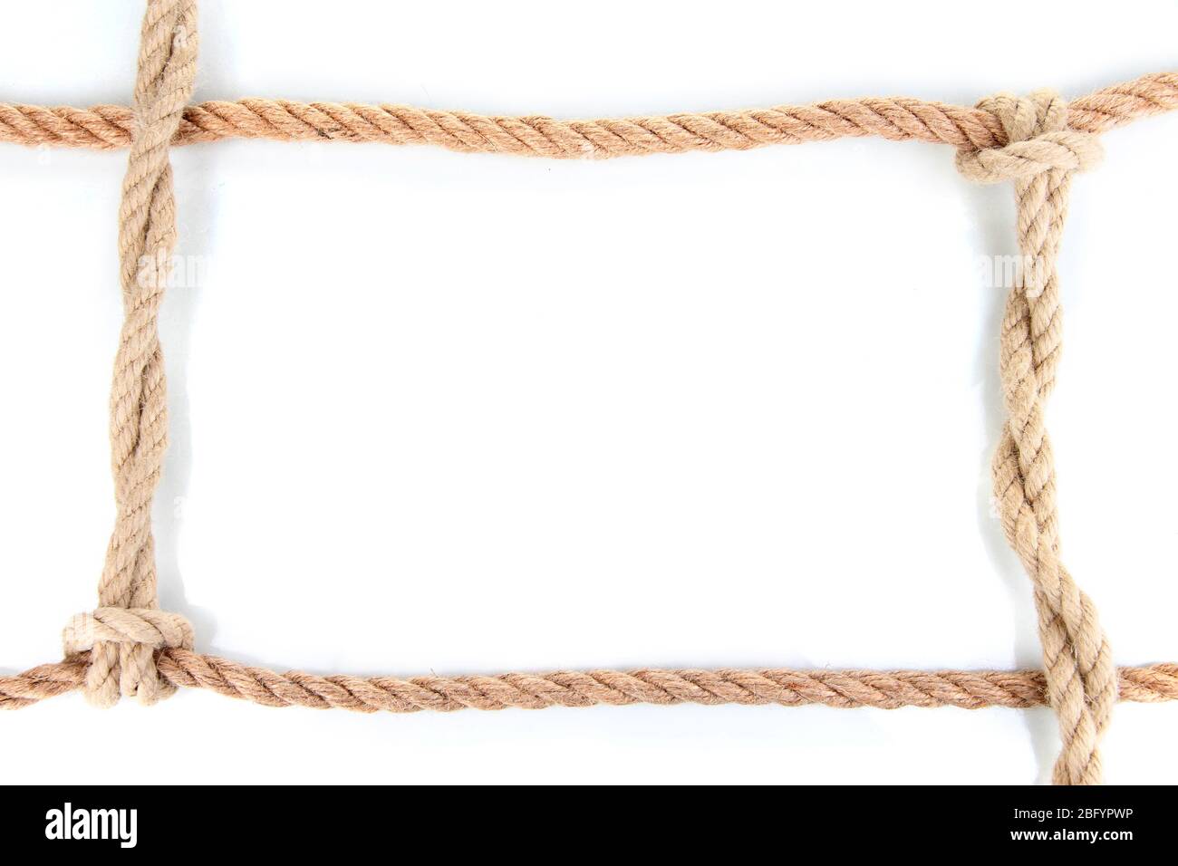 Frame composed of rope isolated on white Stock Photo - Alamy