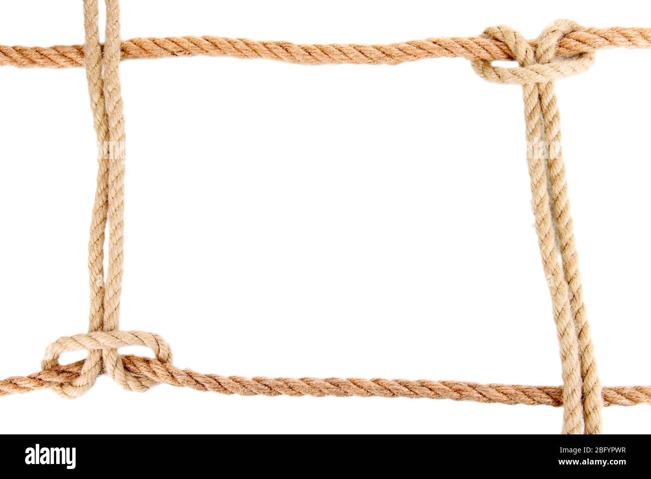 Frame composed of rope isolated on white Stock Photo - Alamy