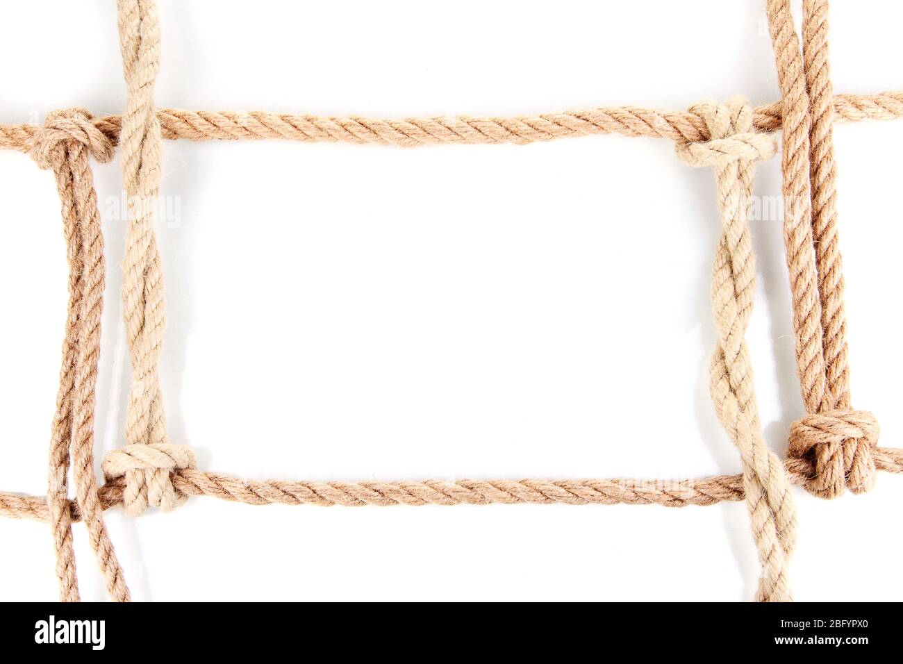 Frame composed of rope isolated on white Stock Photo - Alamy