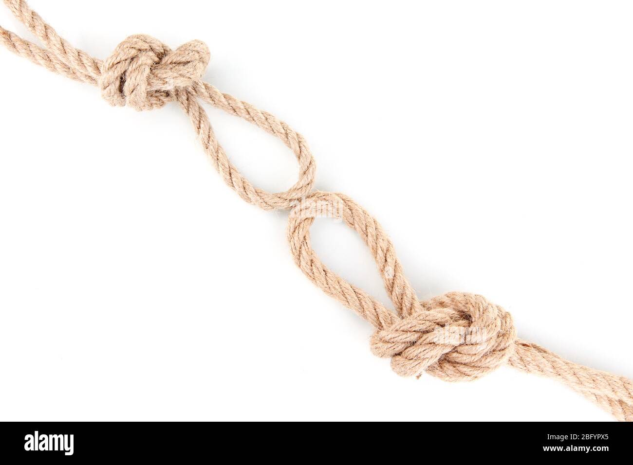 Loop knot isolated on white Stock Photo - Alamy