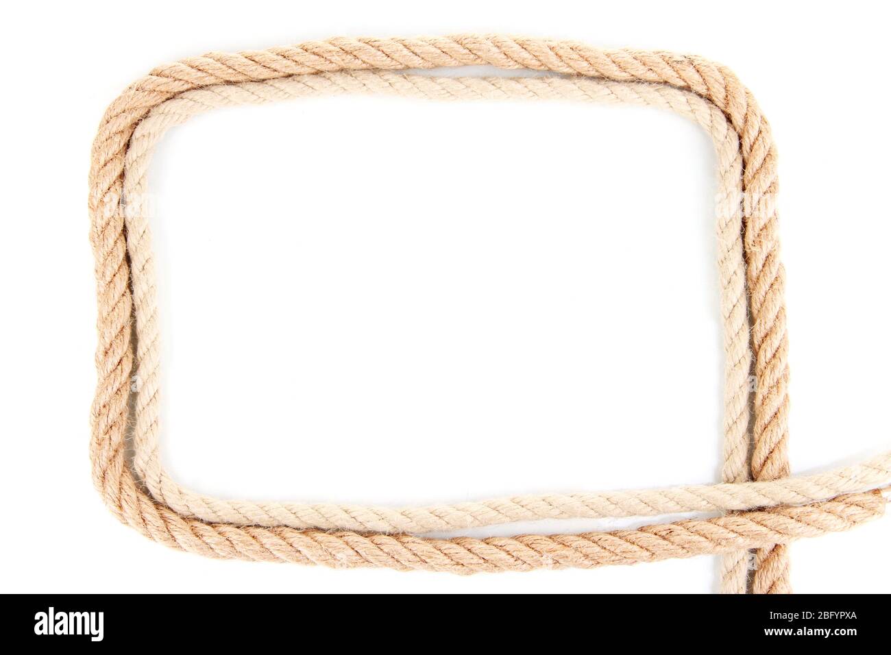 Frame composed of rope isolated on white Stock Photo - Alamy