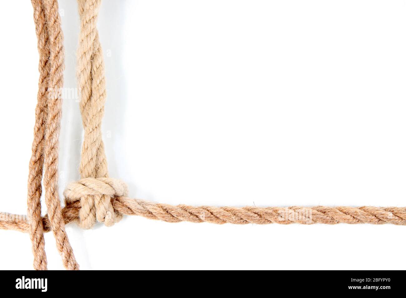 Frame composed of rope isolated on white Stock Photo - Alamy