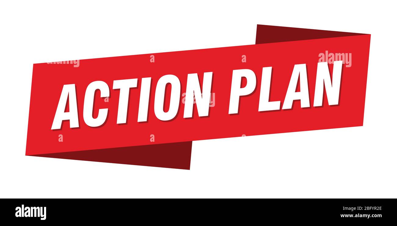action plan banner template. action plan ribbon label sign Stock Vector ...