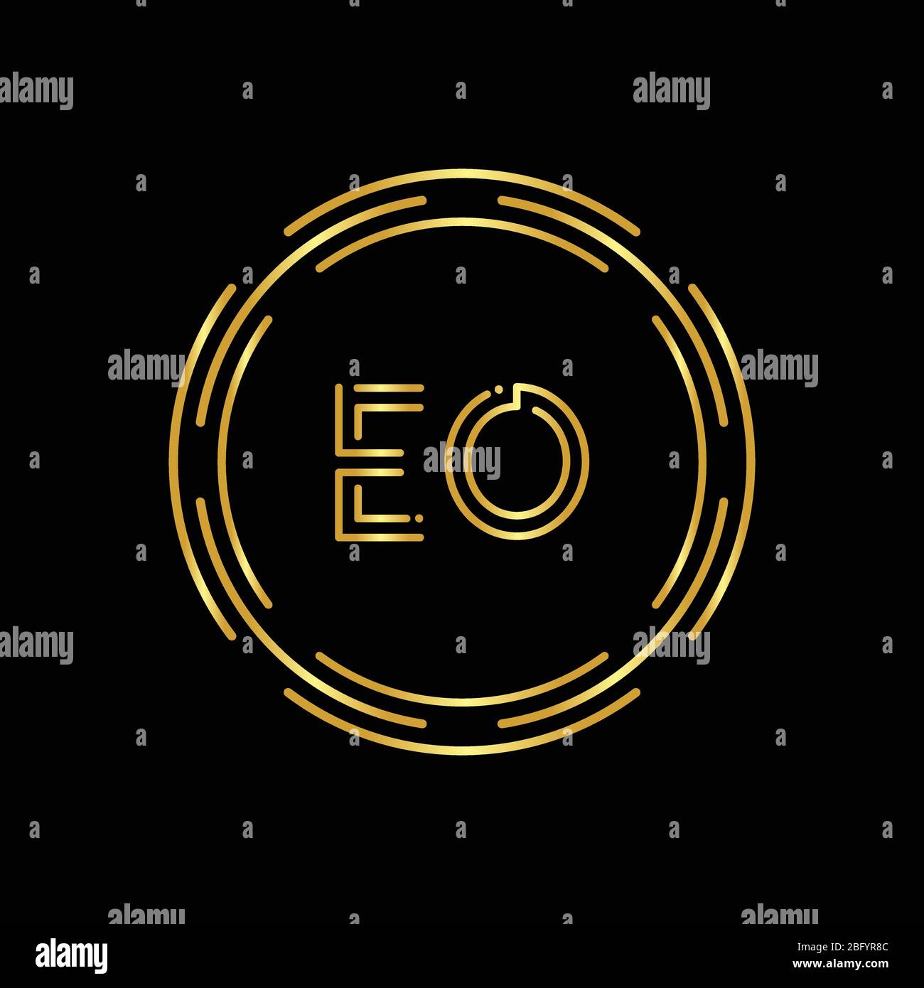 Initial EO Letter Logo With Creative Modern Business Typography Vector ...