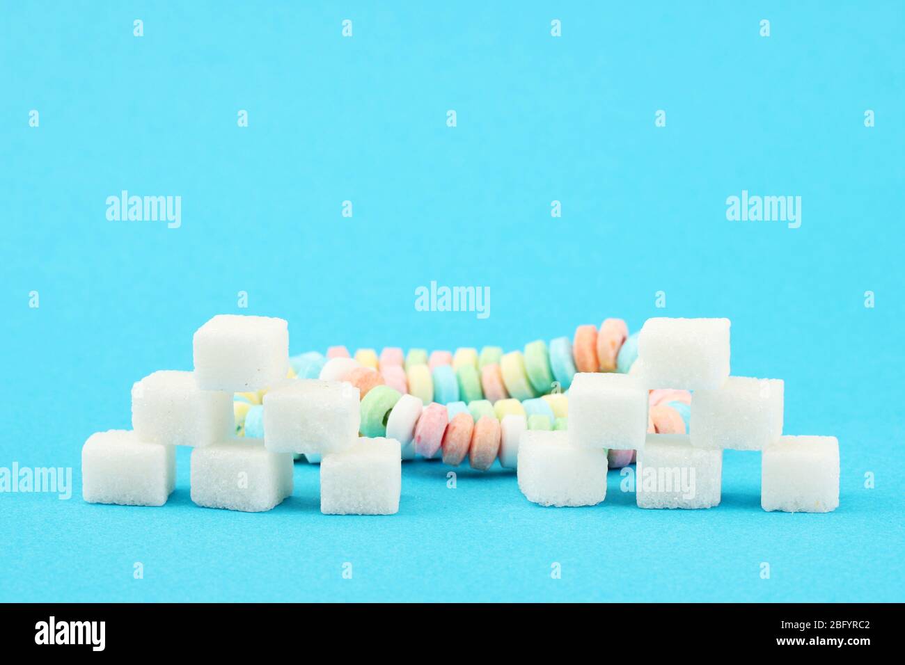 Concept: Amount of sugar in food Stock Photo - Alamy