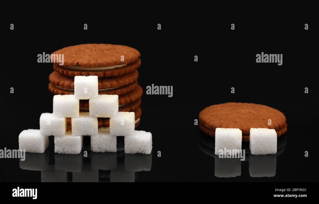 Concept: Amount of sugar in food Stock Photo - Alamy