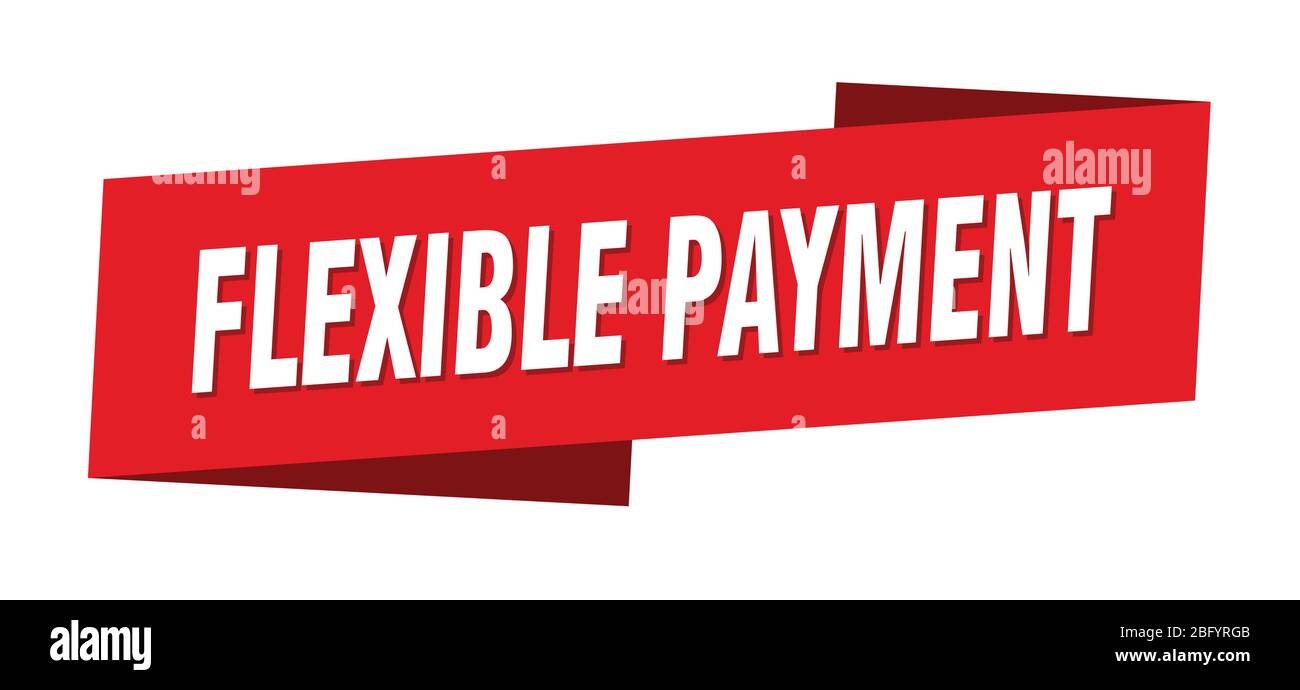 flexible payment banner template. flexible payment ribbon label sign ...
