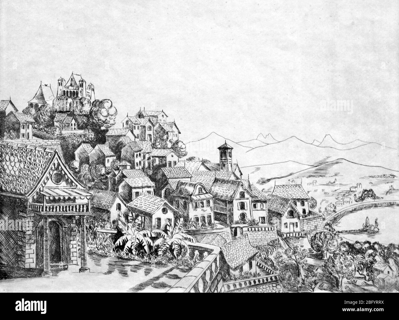 Antananarivo madagascar buildings Black and White Stock Photos & Images ...