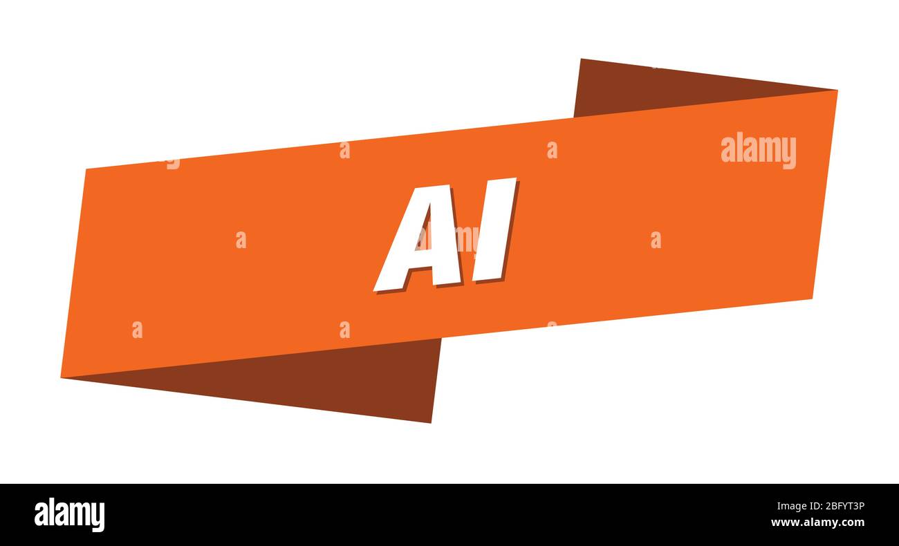 ai banner template. ai ribbon label sign Stock Vector Image & Art - Alamy