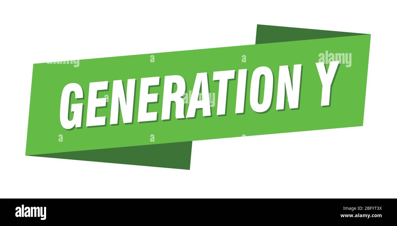 generation y banner template. generation y ribbon label sign Stock ...