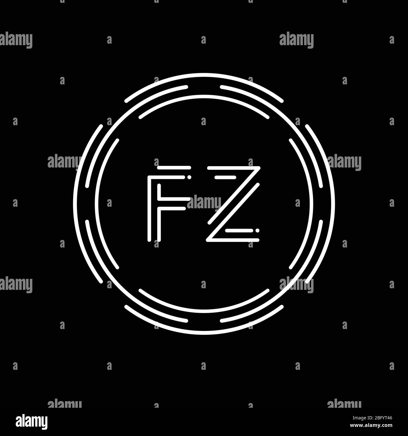 Initial Letter FZ Logo Design Vector Template. Creative Linked Alphabetical FZ Logo Vector Stock ...