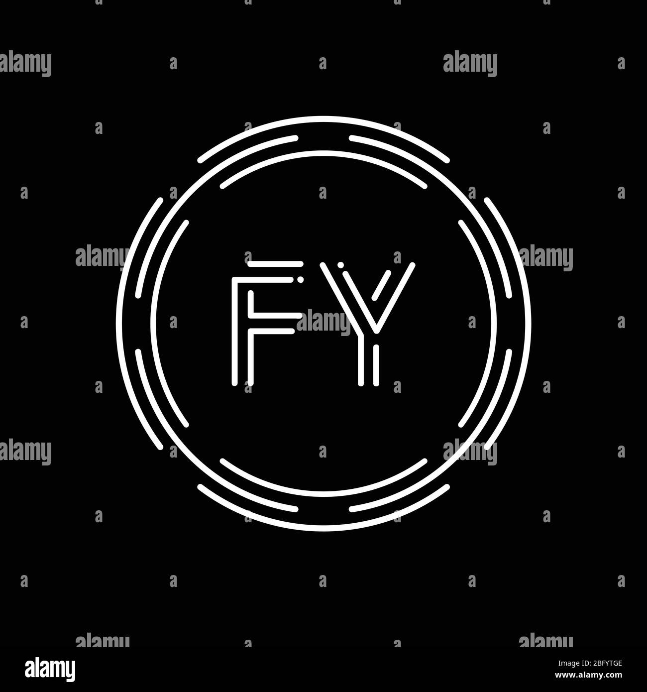 Initial Letter FY Logo Design Vector Template. Creative Linked ...