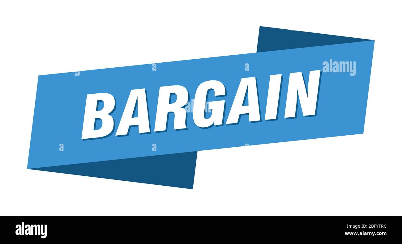 bargain banner template. bargain ribbon label sign Stock Vector Image ...