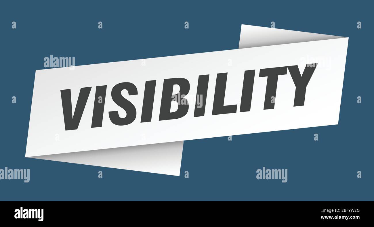 visibility banner template. visibility ribbon label sign Stock Vector ...