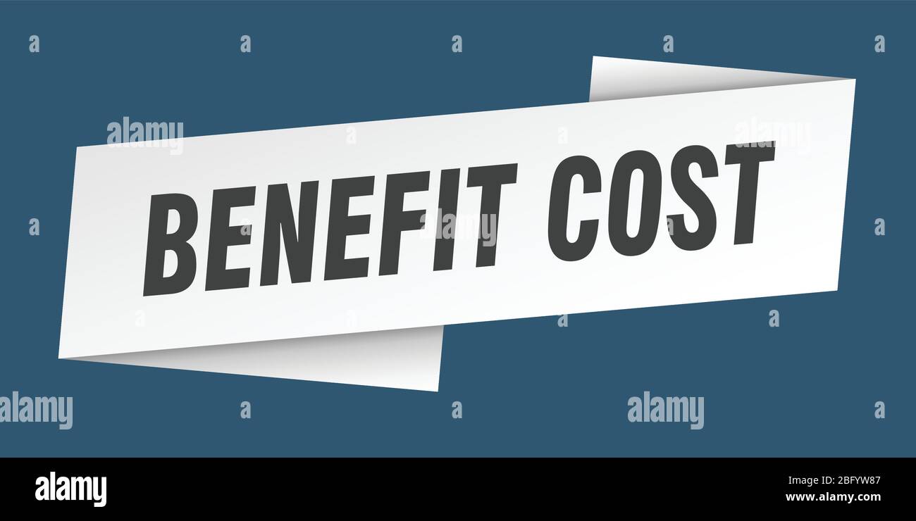 benefit cost banner template. benefit cost ribbon label sign Stock ...