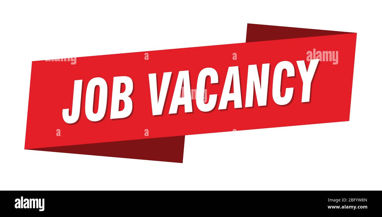 job vacancy banner template. job vacancy ribbon label sign Stock Vector ...