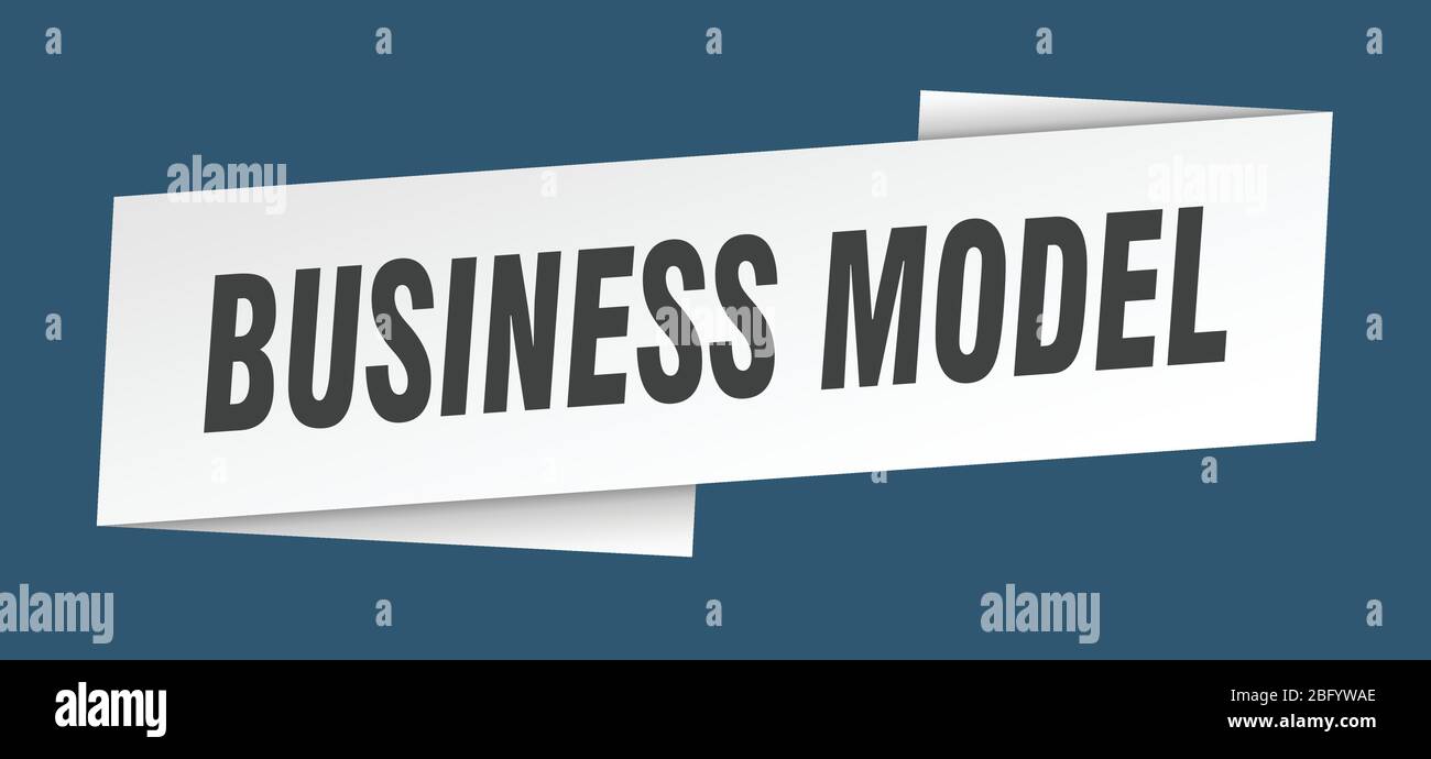 business model banner template. business model ribbon label sign Stock ...