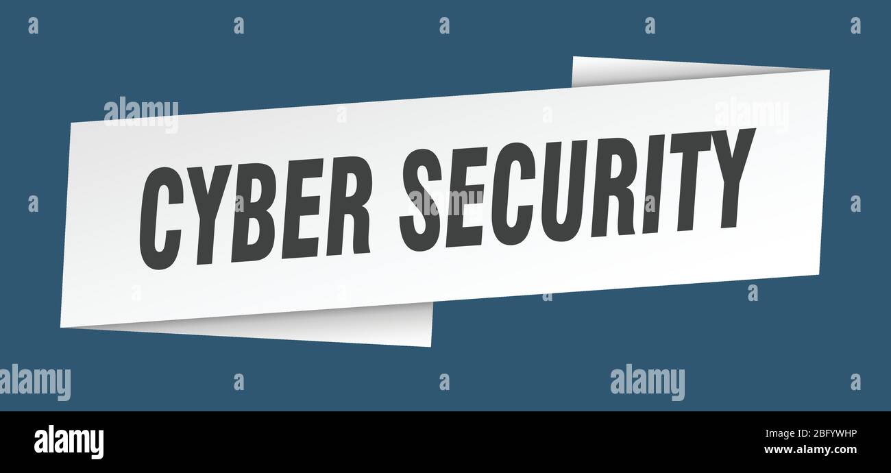 cyber security banner template. cyber security ribbon label sign Stock ...