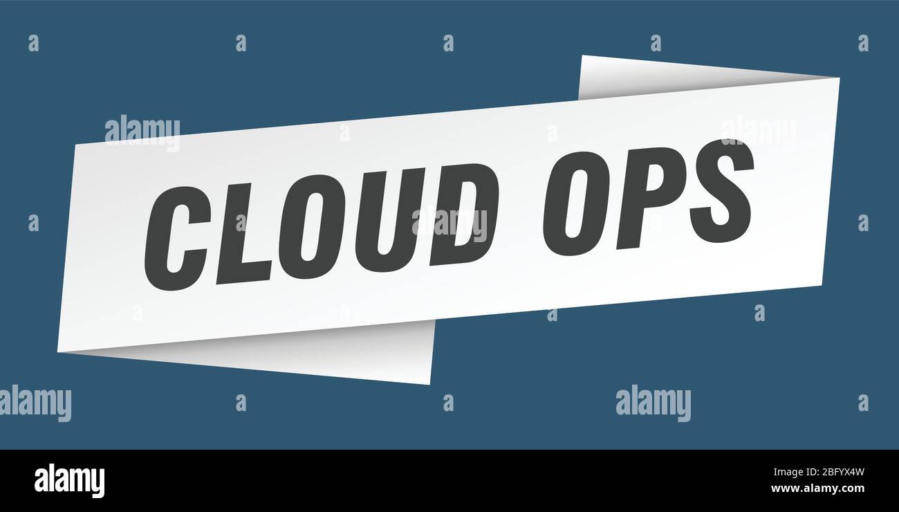 cloud ops banner template. cloud ops ribbon label sign Stock Vector ...