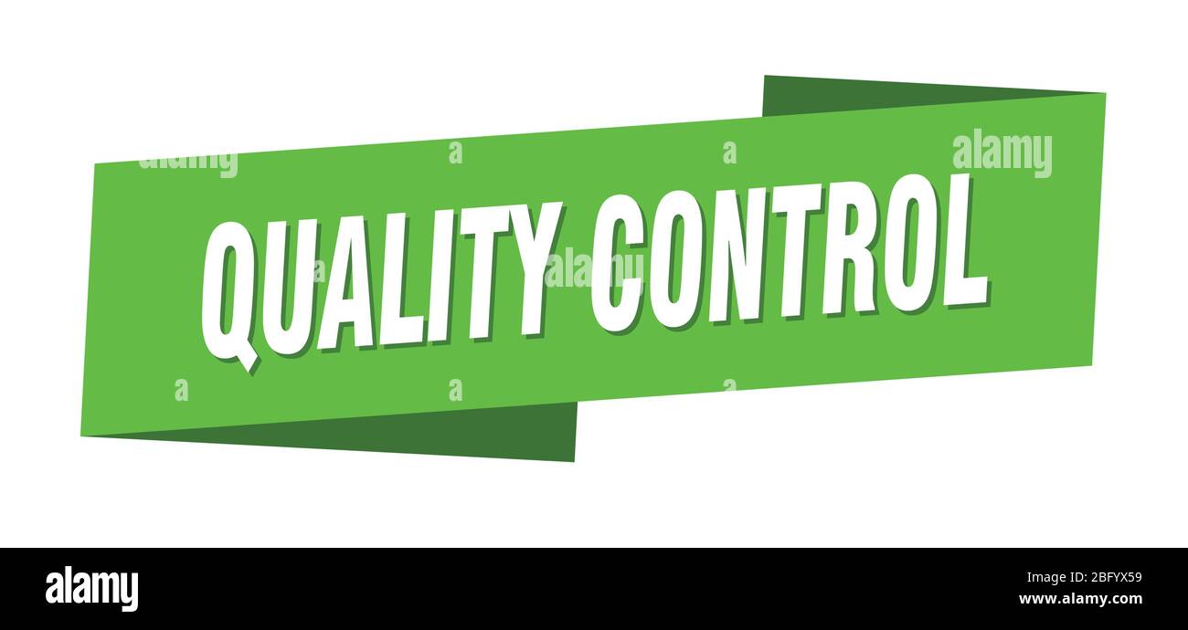quality control banner template. quality control ribbon label sign ...