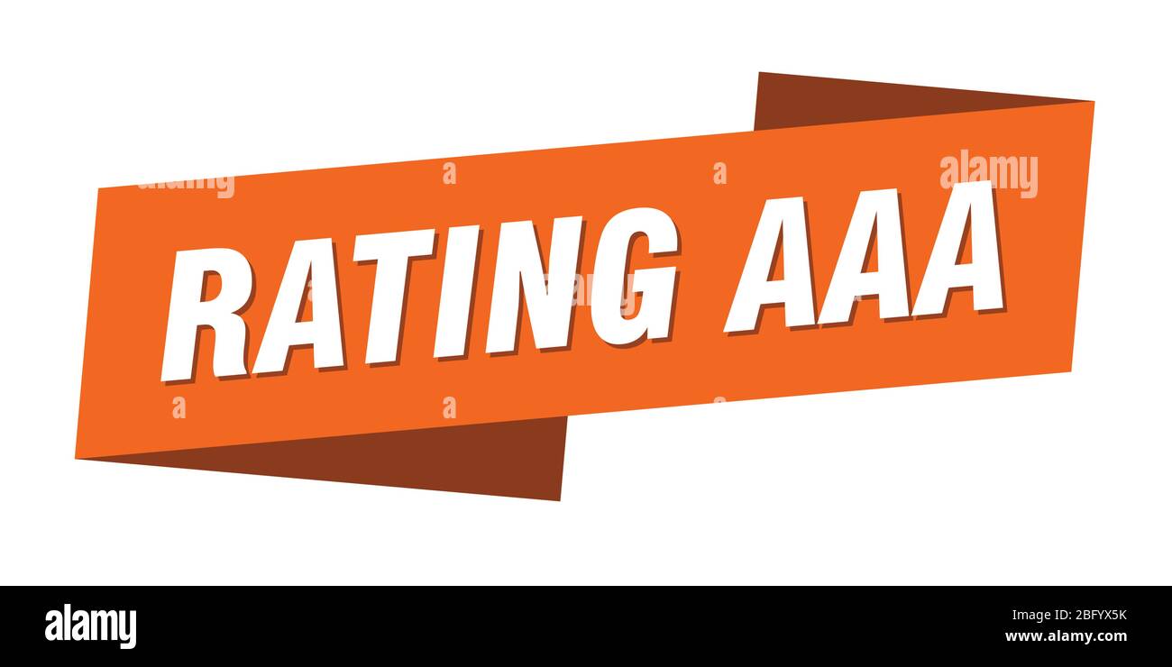 rating aaa banner template. rating aaa ribbon label sign Stock Vector ...