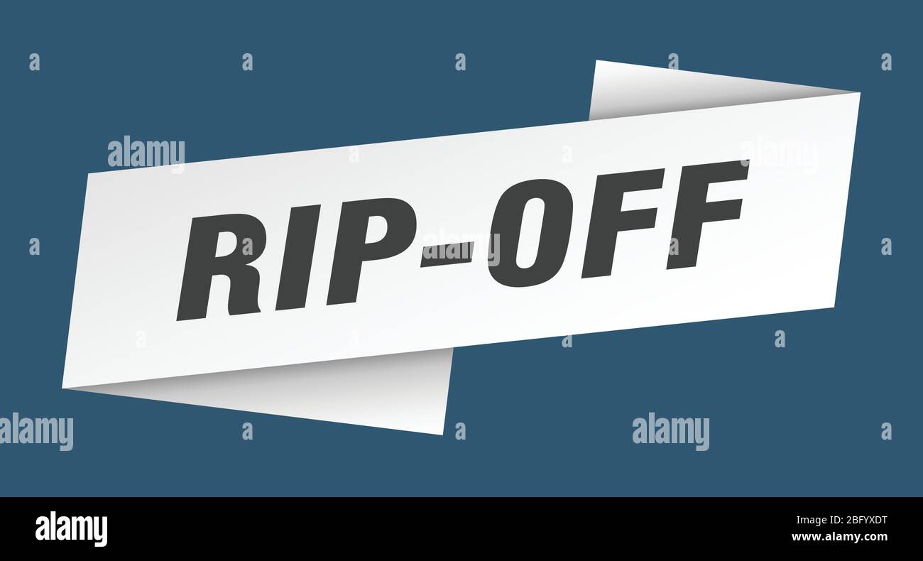 rip-off banner template. rip-off ribbon label sign Stock Vector Image ...