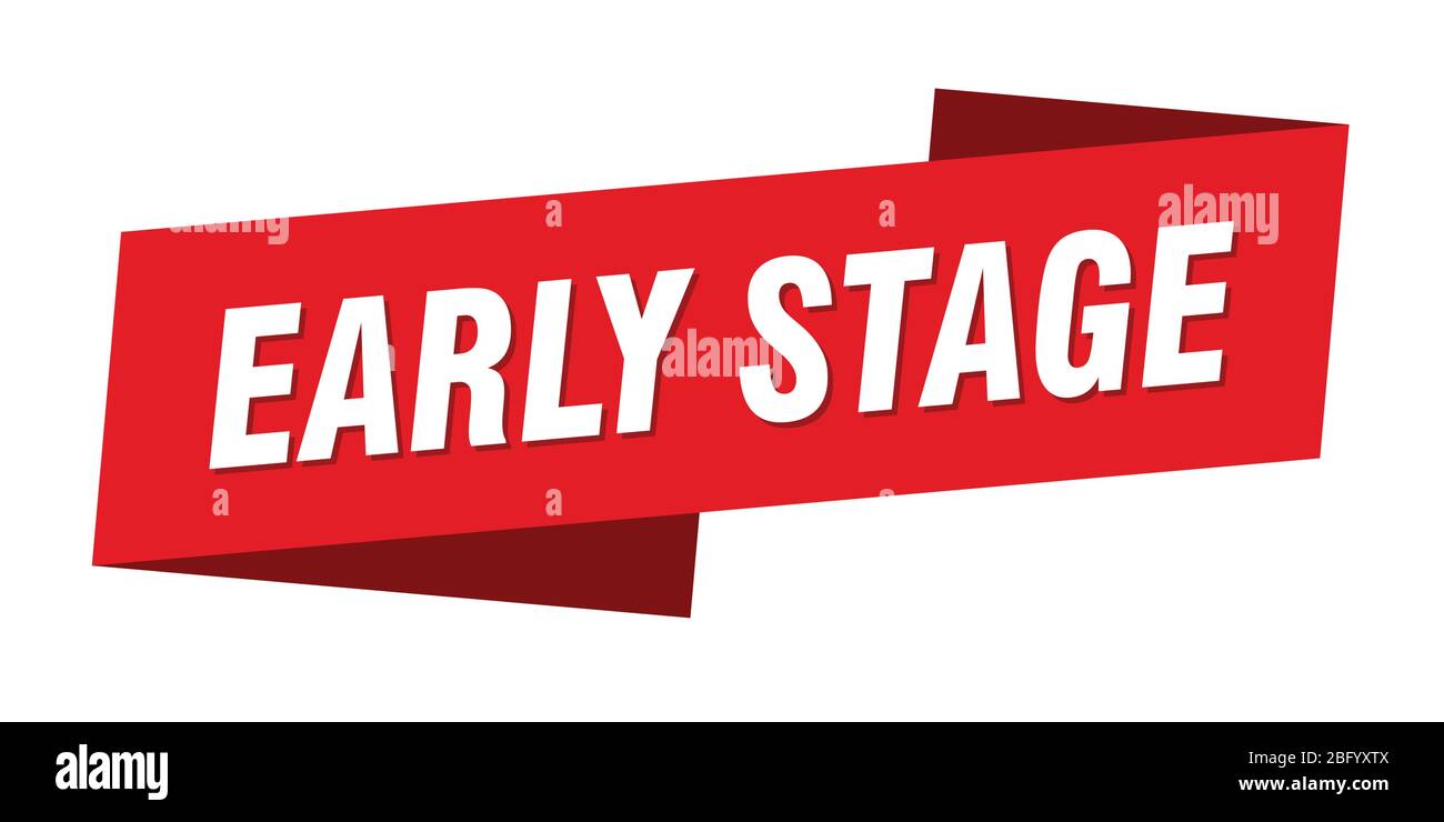 early stage banner template. early stage ribbon label sign Stock Vector ...