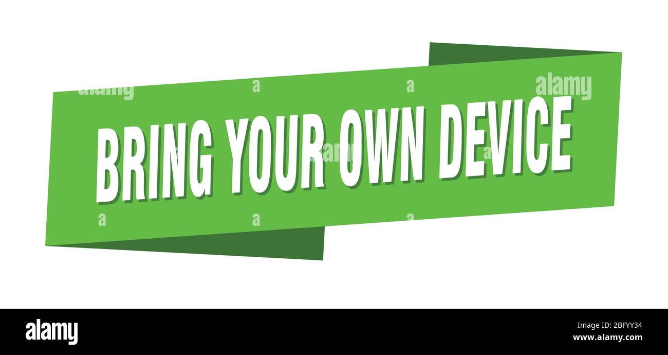 bring your own device banner template. bring your own device ribbon ...