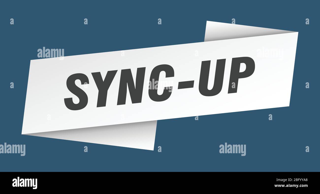 sync-up banner template. sync-up ribbon label sign Stock Vector Image & Art - Alamy