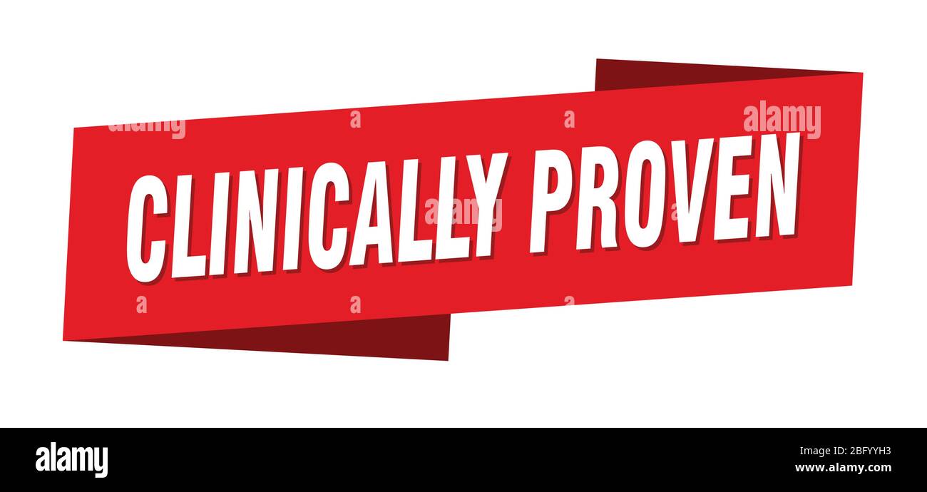 clinically proven banner template. clinically proven ribbon label sign ...