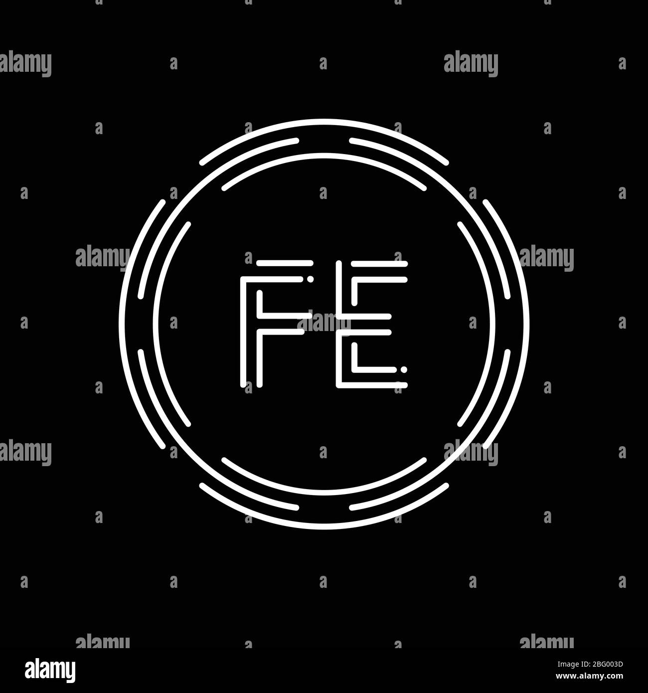 Initial Letter FE Logo Design Vector Template. Creative Linked ...