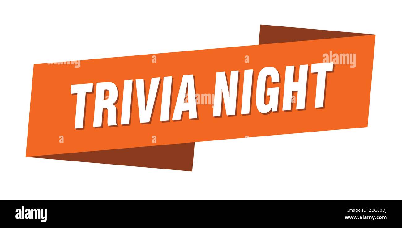 trivia night banner template. trivia night ribbon label sign Stock ...