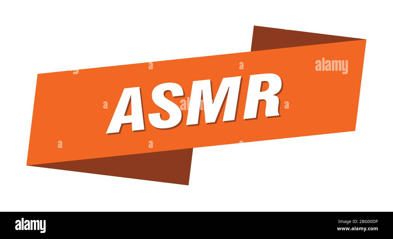 asmr banner template. asmr ribbon label sign Stock Vector Image & Art ...