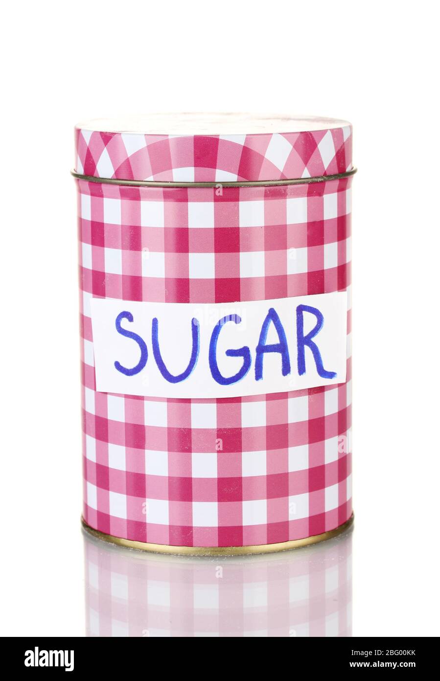 Sugar container isolated on white Stock Photo - Alamy