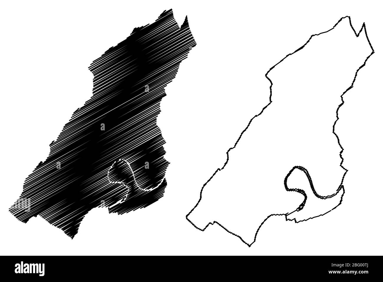 Besancon City (French Republic, France) map vector illustration ...
