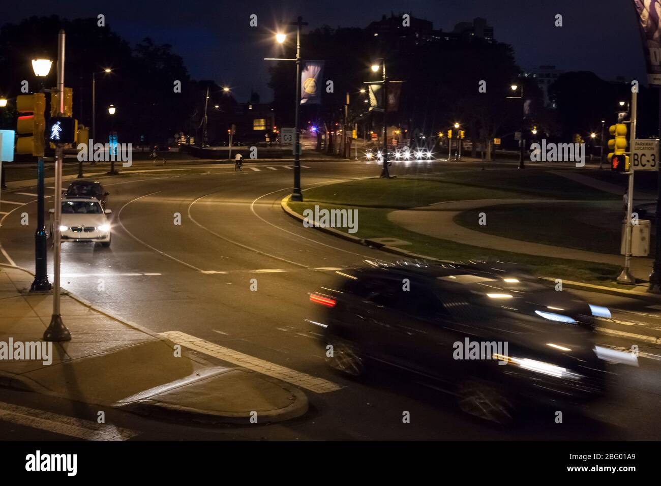City light trails philadelphia hi-res stock photography and images - Alamy