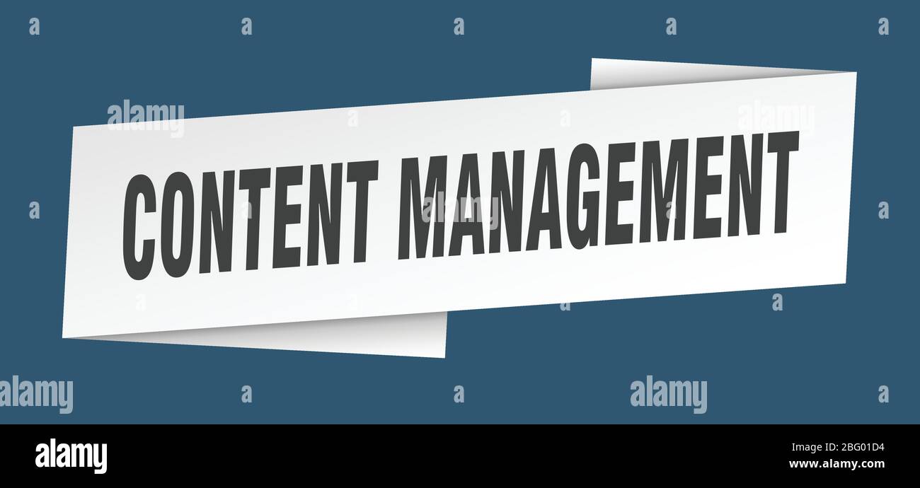 content management banner template. content management ribbon label ...