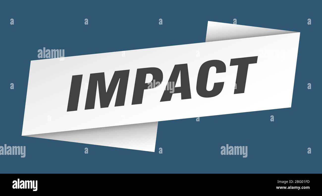 impact banner template. impact ribbon label sign Stock Vector Image ...
