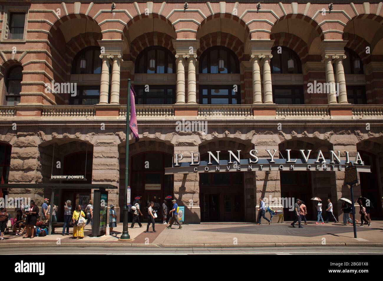 Frontal view of the Pennsylvania Convention Center, Downtown ...