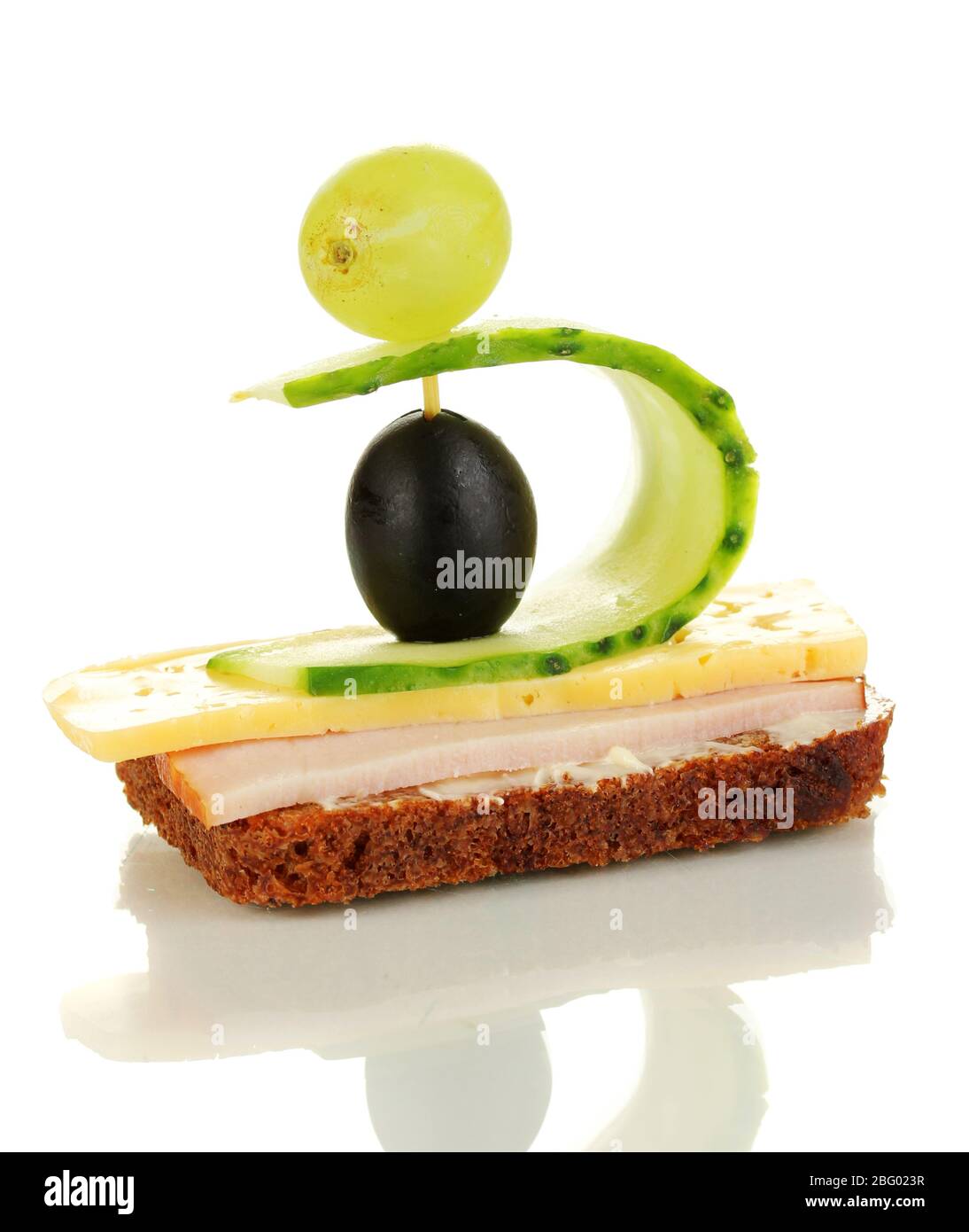 Canapes isolated on white Stock Photo - Alamy