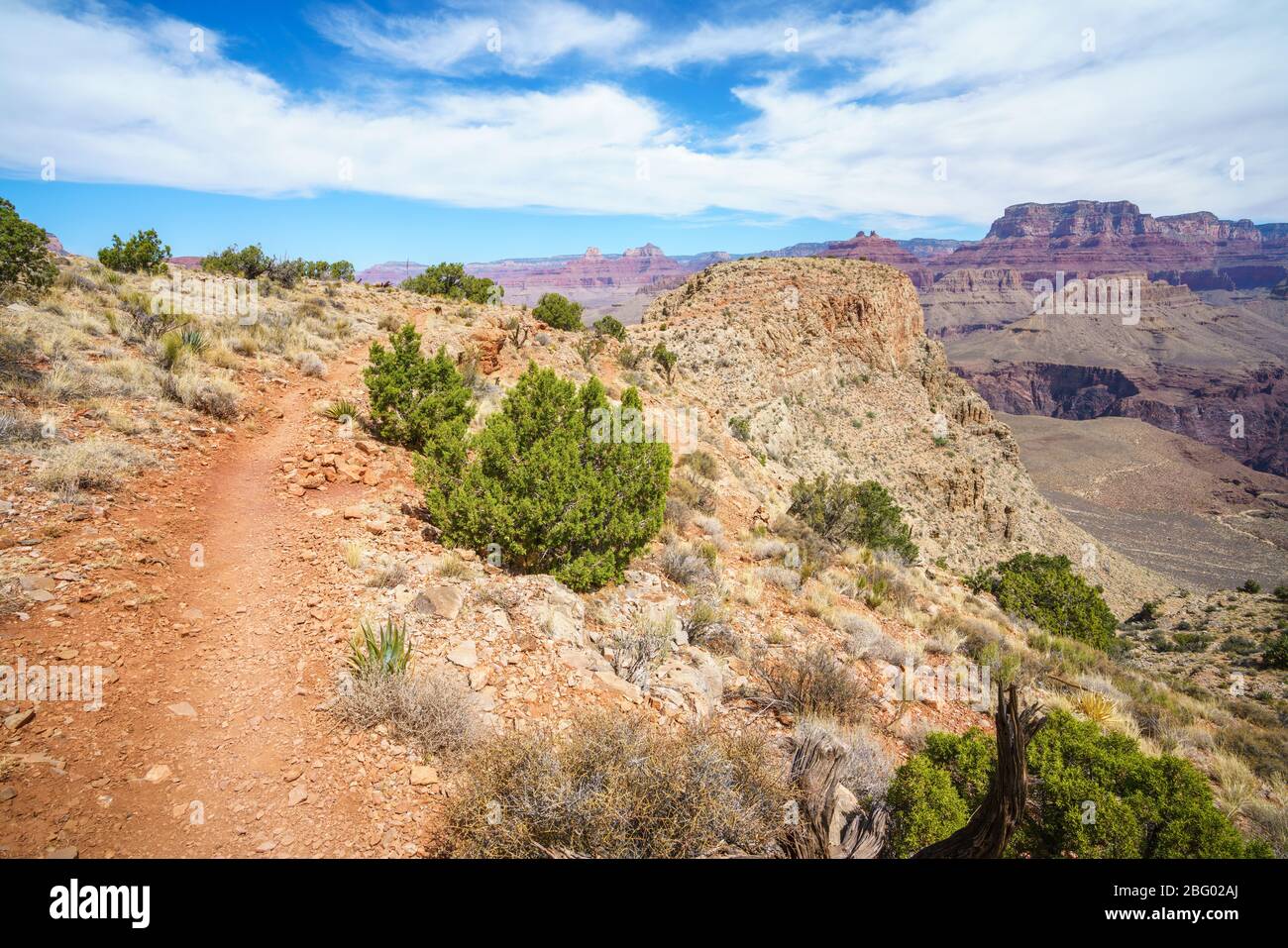 hiking the grandview trail at the south rim of grand canyon in arizona ...