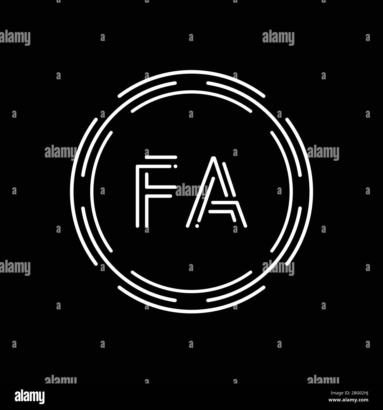 Initial Letter FA Logo Design Vector Template. Creative Linked ...