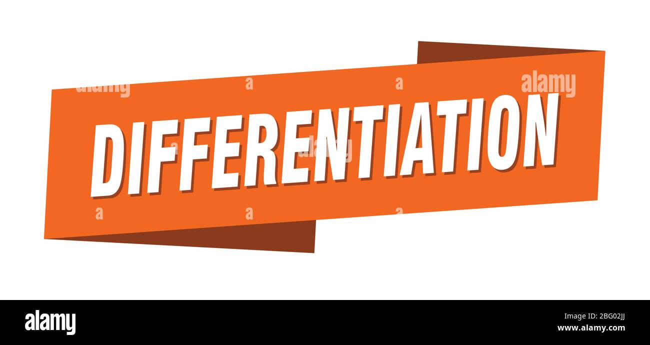 differentiation banner template. differentiation ribbon label sign ...